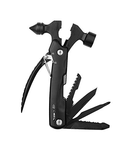 Hammer Multitool with Knife Saw, Wire Cutter, Pliers, Sheath for Fishing, Camping and Survival