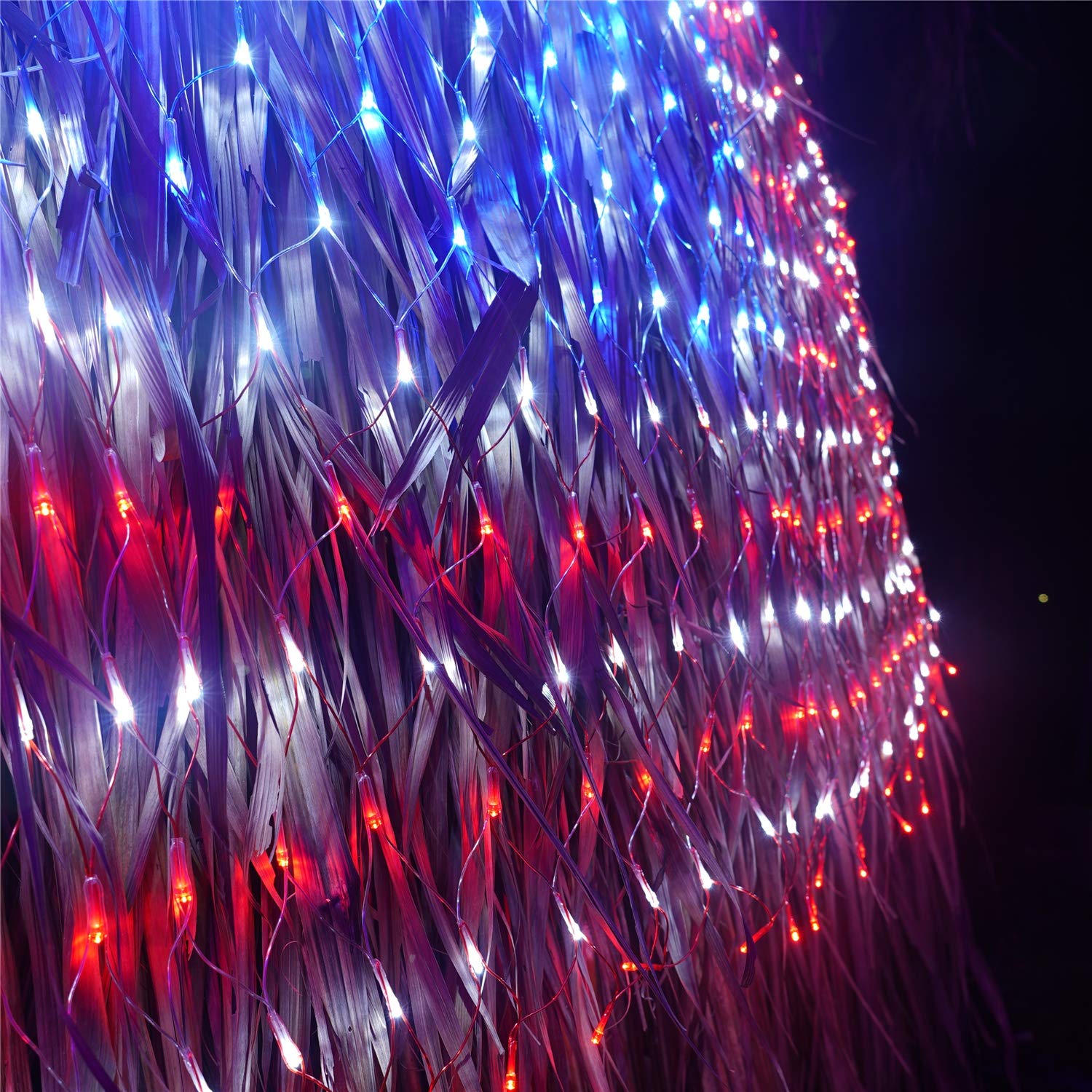 Twinkle Star American Flag Patriotic Lights (Super Larger & Safer), Outdoor Lighted USA Light String Waterproof Hanging Ornaments for Independence Day, July 4th, National Memorial Day