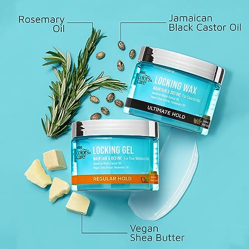 KISS COLORS & CARE Ultimate Hold Locking Wax, 6 oz. - starts and maintains locs with long lasting hold and no build up. Ideal for thicker hair textures