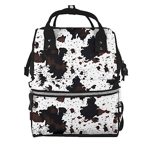 Vbcdgfg cow print Diaper Bag Backpack Large Capacity Nappy Bag for boy girl baby mom and Dad,Multi Functions Nursing Bag