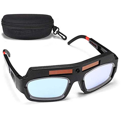 CVV Solar Auto Darkening Welding Goggles, PC Lens Eyes Protected Helmet Goggles for Welder/DIYer with Storage Case