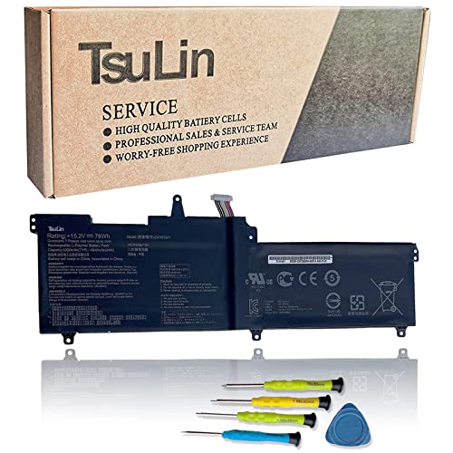 TsuLin C41N1541 Laptop Battery Compatible with Asus Rog Strix GL702 GL702V GL702VM GL702VMK GL702VS GL702VSK GL702VT GL702ZC G702VMK G702VM G702VT G702VSK G702VS Series Notebook 15.2V 76Wh 5000mAh