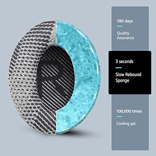 Wzsipod Cooling-Gel QuietComfort 35 / QC 35ii Replacement Ear Pads for Bose Headphones, Compatible with Bose QC45 QC35 QC25 QC2 QC15/ Around-Ear 2 AE2i AE2w/ SoundTrue & SoundLink Series (Grey Fabric)