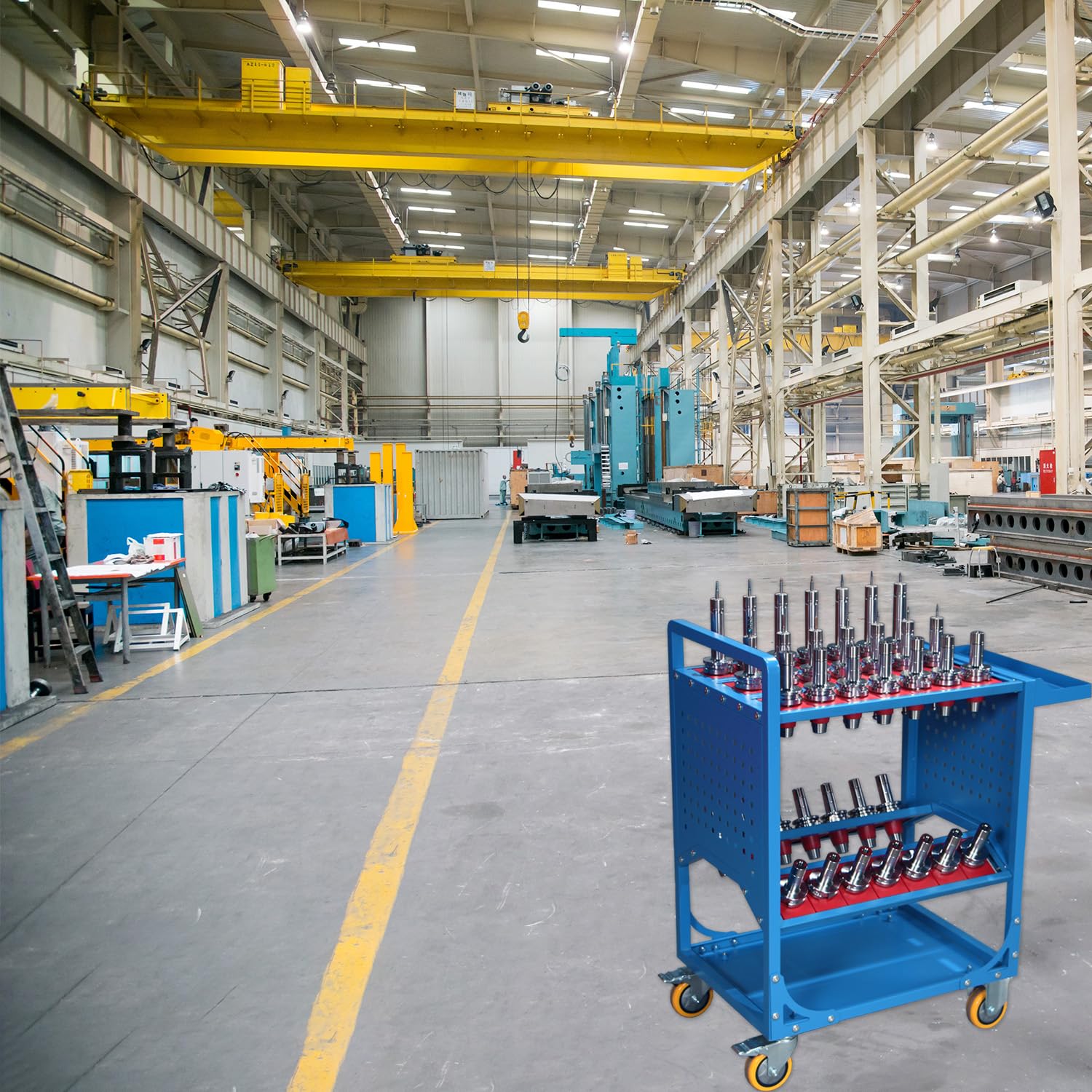 Generic Tool Cart 40 Taper Tool Holder CNC Tool Cart CAT40 tool trolley BT40 Service Carts CNC machine tool service cart (CAT40 35 Capacity), W2612P169677