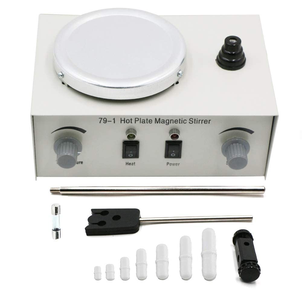 High Eagle Heating Magnetic Stirrer Stepless Speed Control, Lab Mixer Machine Hot Plate Dual 1000ML for Bars Home Labs