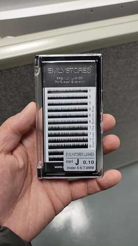 EMILYSTORES Bottom Lash Extension Eyebrow Eyelash Extensions Under Lower False Lashes Mixed J Curl 0.10mm Length 5mm 6mm 7mm 8mm In One Tray