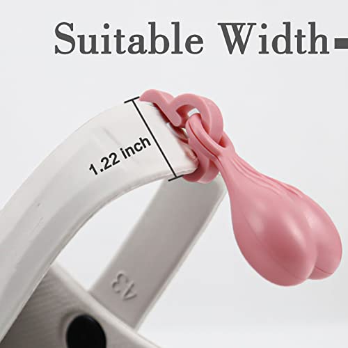 MSEHKM Shoe Nuts/Charms/Balls for your Crocs- Set of 2, Distinctive Funny Shoe Accessories, Noticeable Shoe Clips! Christmas Gifts! Interesting Birthday gift for Men! (Pink Nuts)
