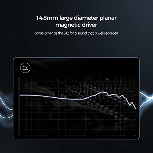 Letshuoer S12 PRO in Ear Headphones 14.8mm Planar Magnetic Driver Wired HiFi Earphones for Smartphones/PC/Tablet (Deep Space Blue, 2.5mm / 3.5mm / 4.4mm Connector)
