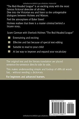 The Red-Headed League / Die Liga der Rothaarigen - A Sherlock Holmes Adventure - Bilingual English German in parallel vertical columns (German Edition)