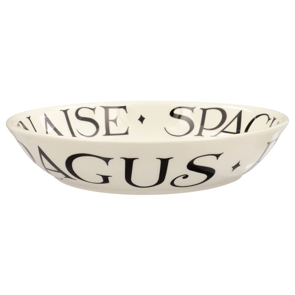 Emma Bridgewater Handmade Ceramic Black Toast Spaghetti Bolognese Script Medium Pasta Bowl