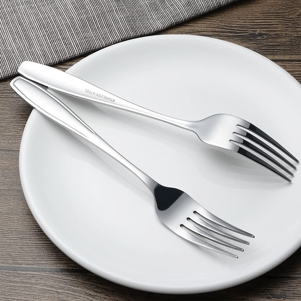 Pekky Stainless Steel Dinner Fork Set, 7.8-INCH, Set of 12
