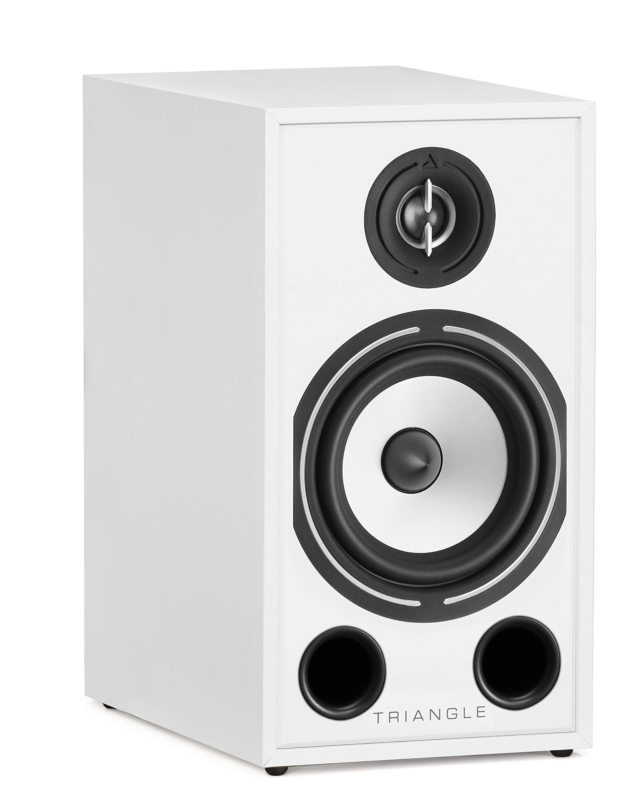 triangle - BOREA BR03 Hi-Fi Bookshelf Speakers - Power handling 100W - Output 90 dB/W/m - Versatile Music and Home Cinema - 206 x 380 x 314 mm - White (Pair)