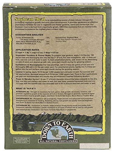 Down to Earth All Natural Soybean Meal Fertilizer 7-1-2, 5 lb