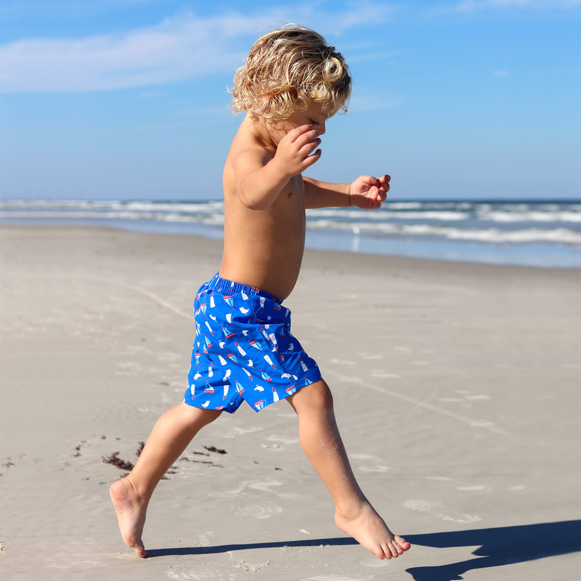 i play. baby boys Trunks With Built-in Reusable and Toddler Swim Diaper, Cobalt, 2-3T US
