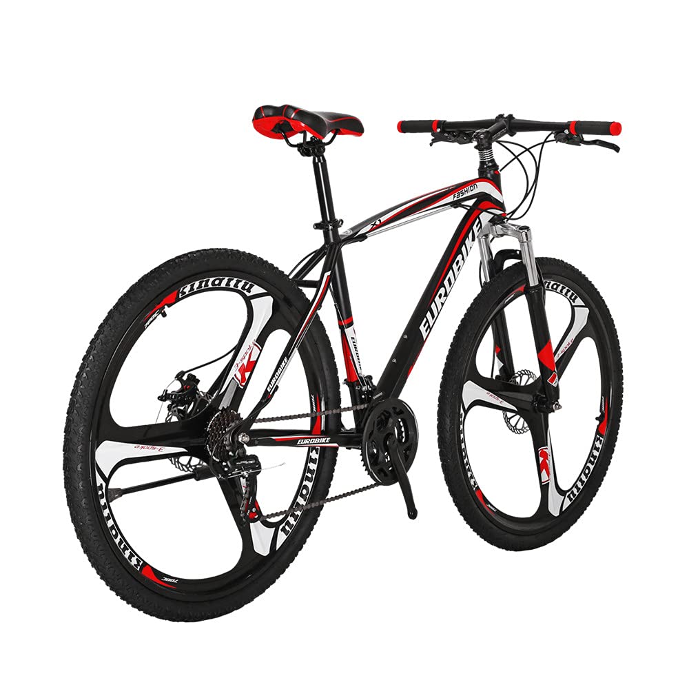 EUROBIKE 27.5inch Mountain Bikes 3 Spoke Mag Wheel (X1 Black-red)