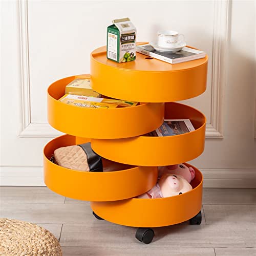 HIGOH Bedside Table Mobile Bedside Table, Round Desk, Locker, Simple Cosmetics, Locker, Furniture, Bedroom (Color : 2)