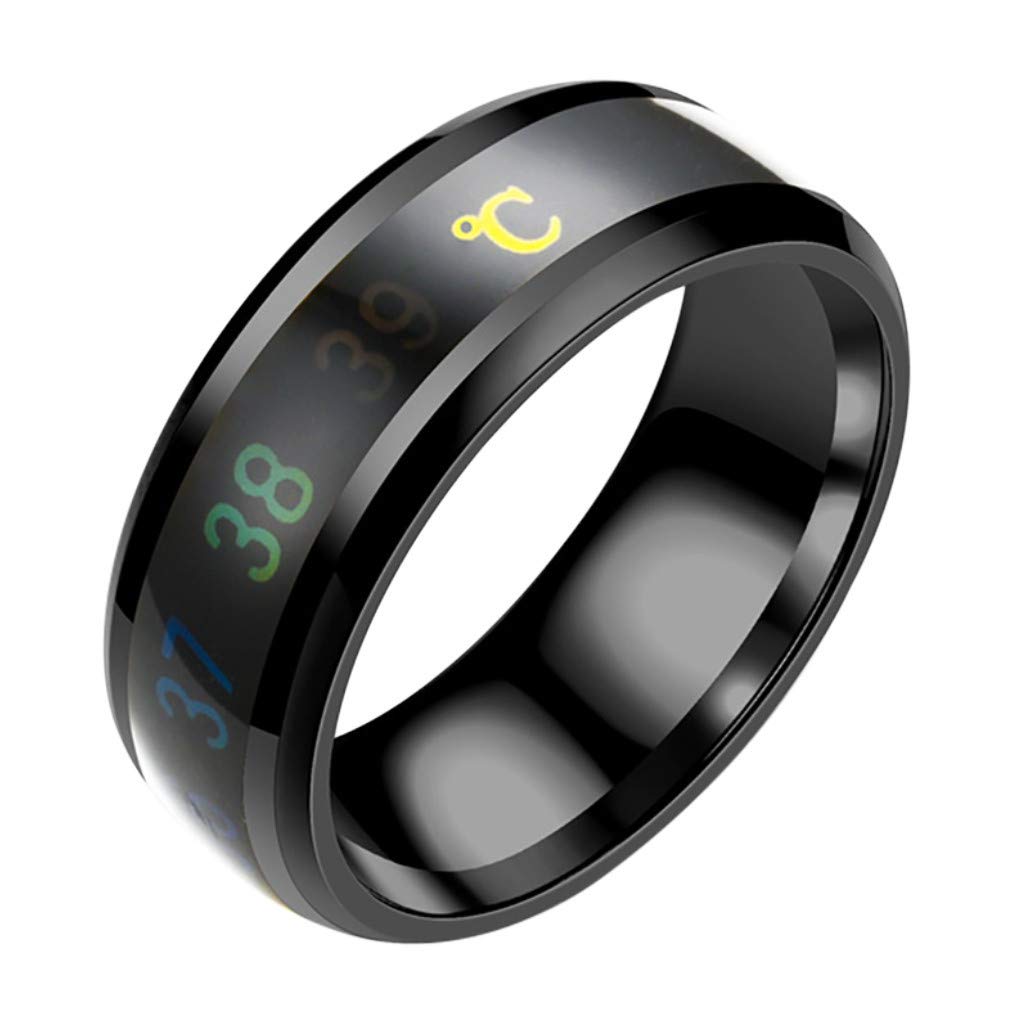 Tronet Rings for Women Gorgeous Fashion New Style Intelligent Temperature Couple Ring Temperature Display Ring Good Gift for a Girlfriend, Boyfriend, Family