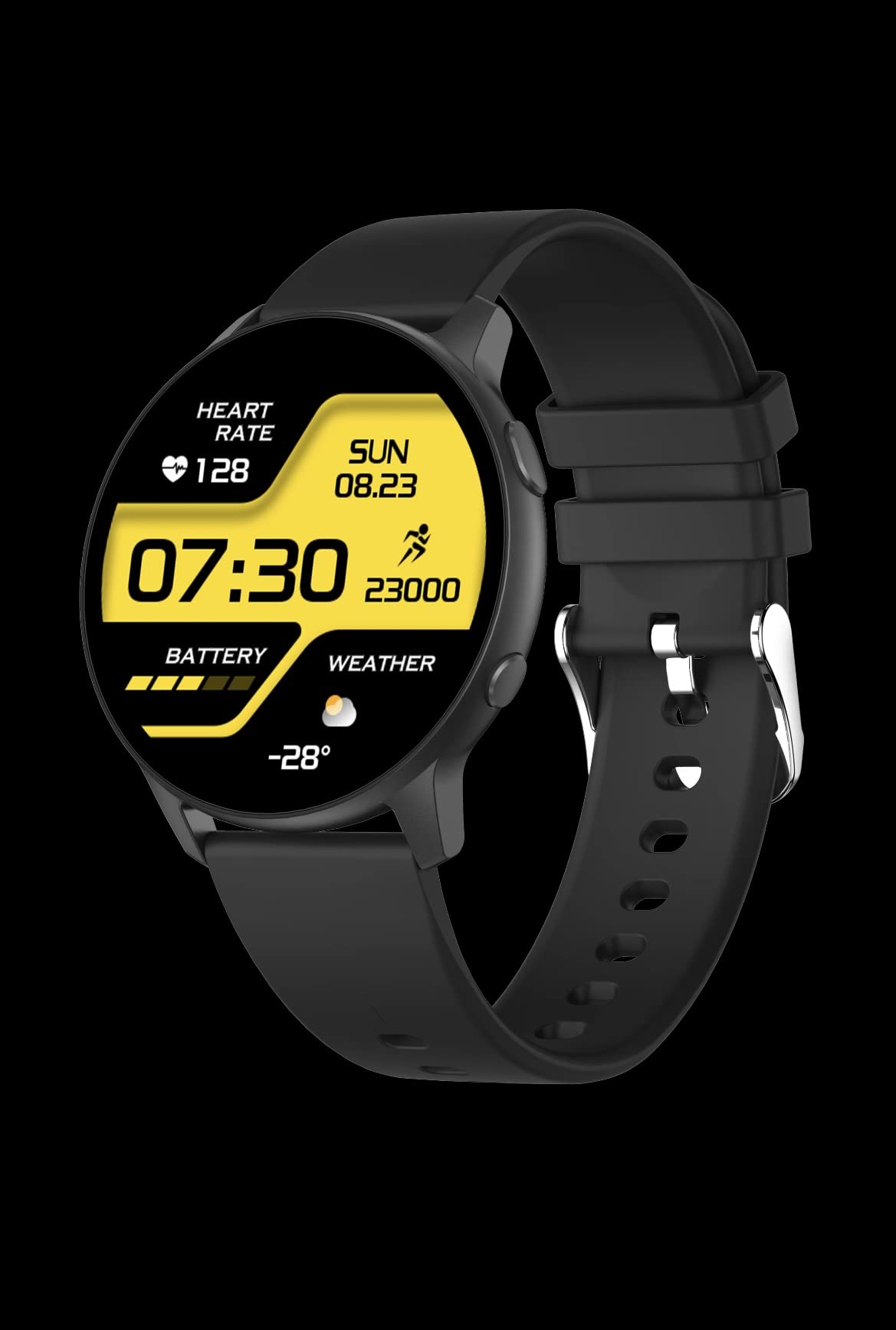 Smart Watch 2022 for Woman and Men, 1.28 ich Full Screen Touch, Activity Trackers Compatible iOS/Android, IP68 Waterproof, Black 1.28 inch VMX1 0