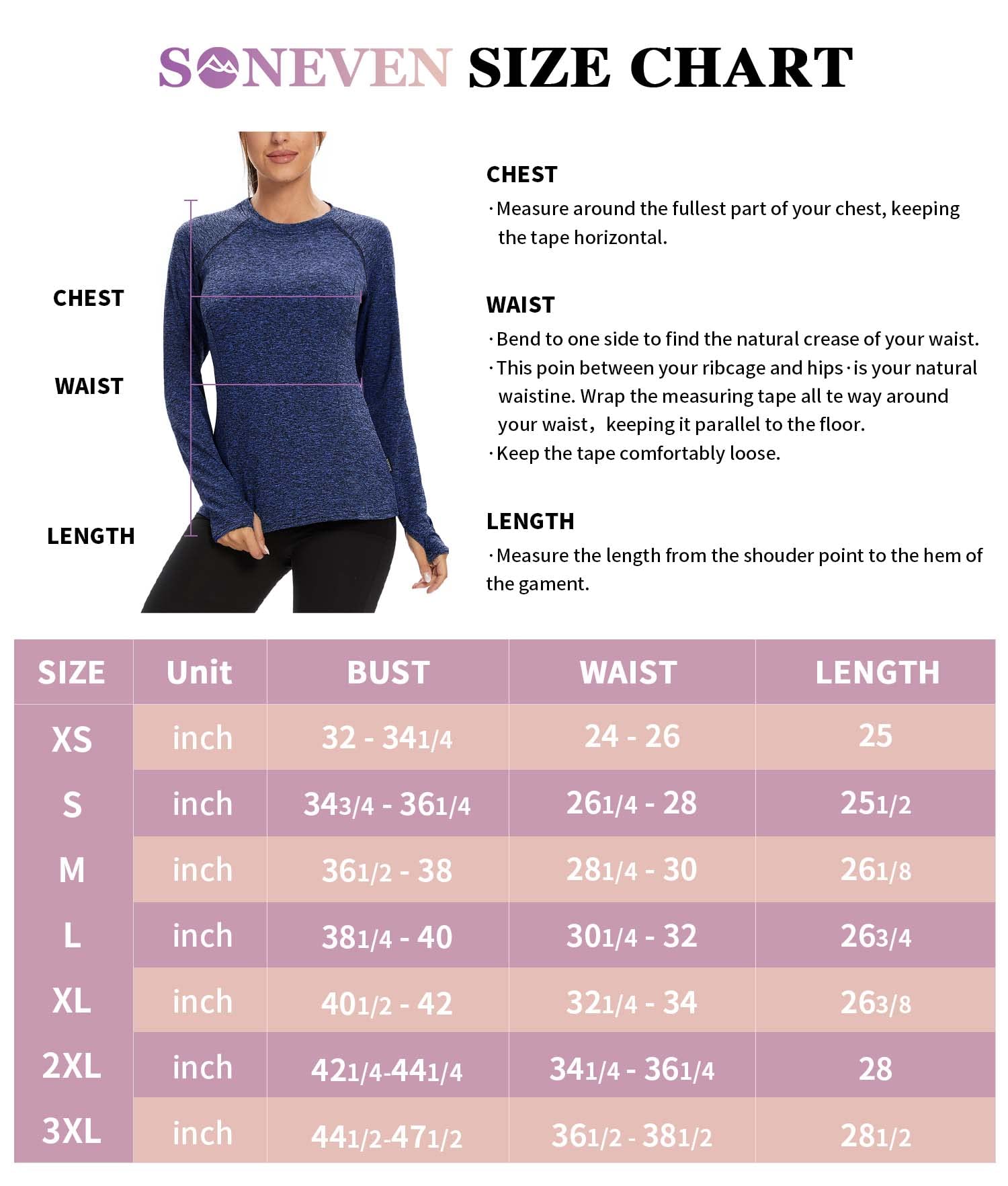 Fleece Lined Shirt for Women Long Sleeve Running Shirts with Thumb Holes(Navy-Grey,Medium