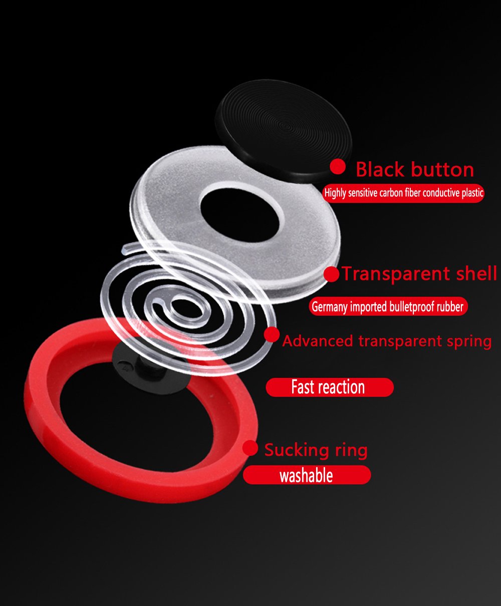 Vakili Mobile Phone Game Joystick Game Control Touch Screen Joypad Game Controller for iPad iPhone Android Mobile Tablet Smart Phone Joystick Touch Screen Joypad Tablet Funny Game Controller 2PACK