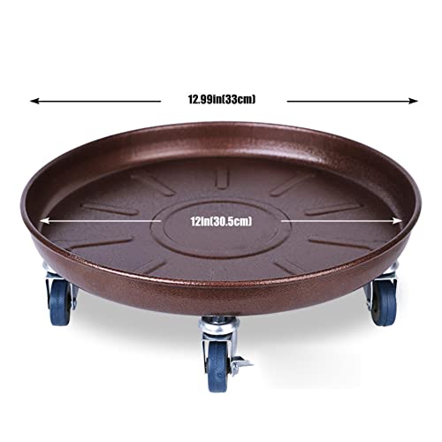 MYBAQ,Plant Dolly,Plant Caddy,Plant Roller Base,Plant Caddy with Wheels Heavy Duty,Plant Caddy with Wheels,Planter Mover, Round Plant Roller Base for Vertical Planting Troughs,Plant Pots,Trash Cans.