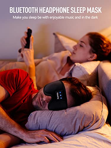Sleep Headphones Bluetooth Headband, MOITA Sleep Eye Mask for Sleeping, Wireless Sleep Headphones, Cozy Band with Speakers Bluetooth Earphones, Gift for Side Sleeper, Travel, Meditation, Insomnia