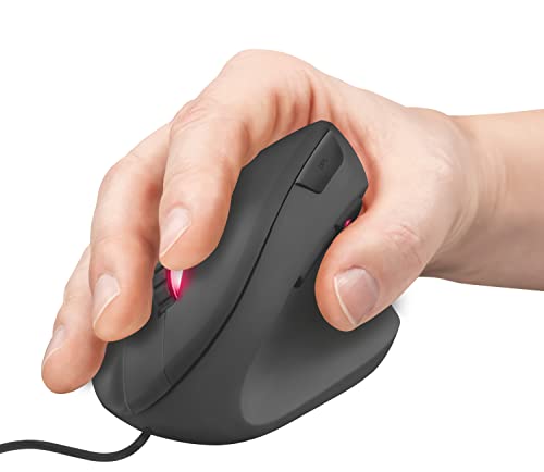 Trust Gaming GXT 144 Rexx Vertical Ergonomic Gaming Mouse, 250-10,000 DPI, 6 Buttons, Black