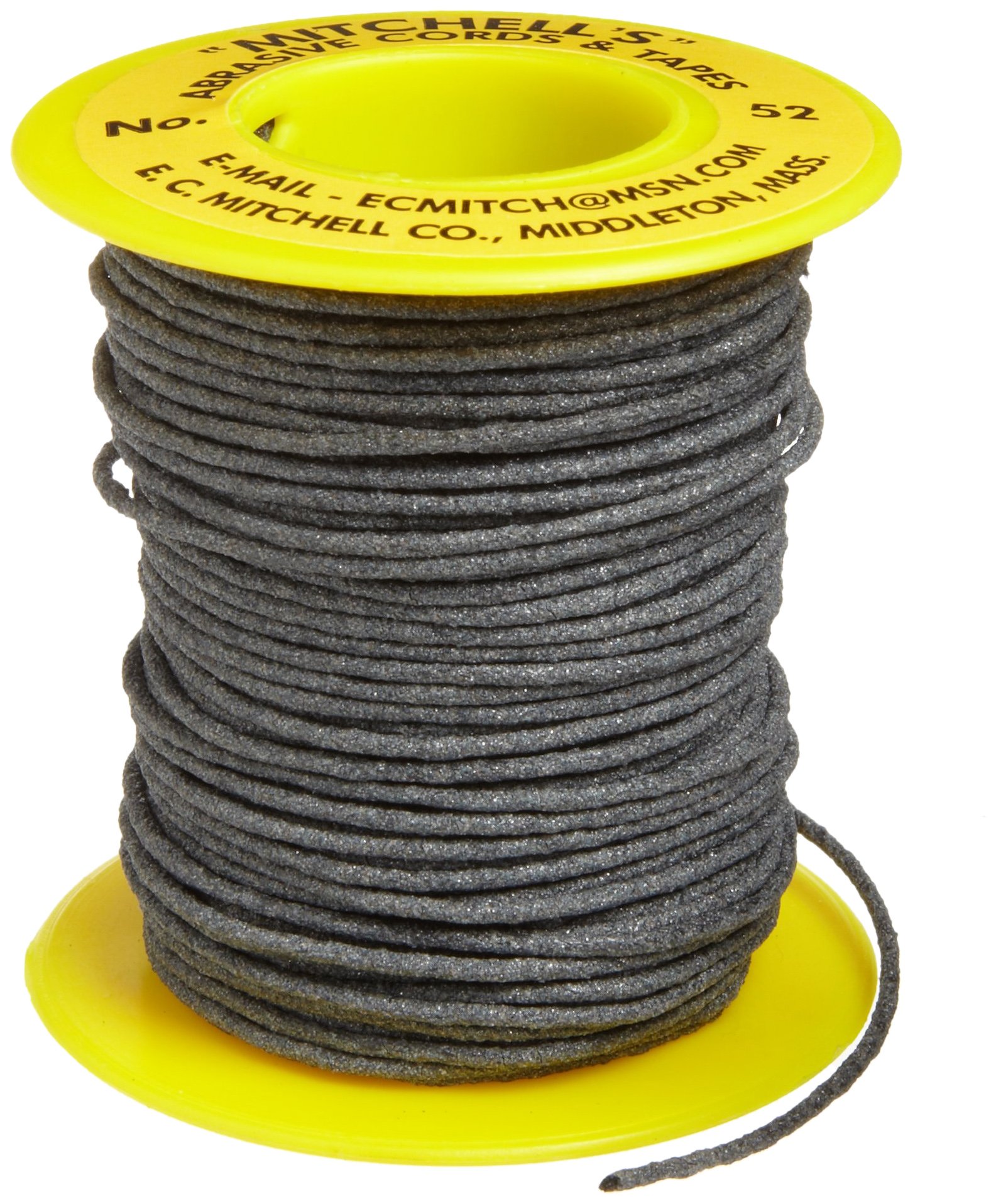 Mitchell Abrasives 52A-25 Round Abrasive Cord, Aluminum Oxide 150 Grit .055" Diameter x 25 Feet