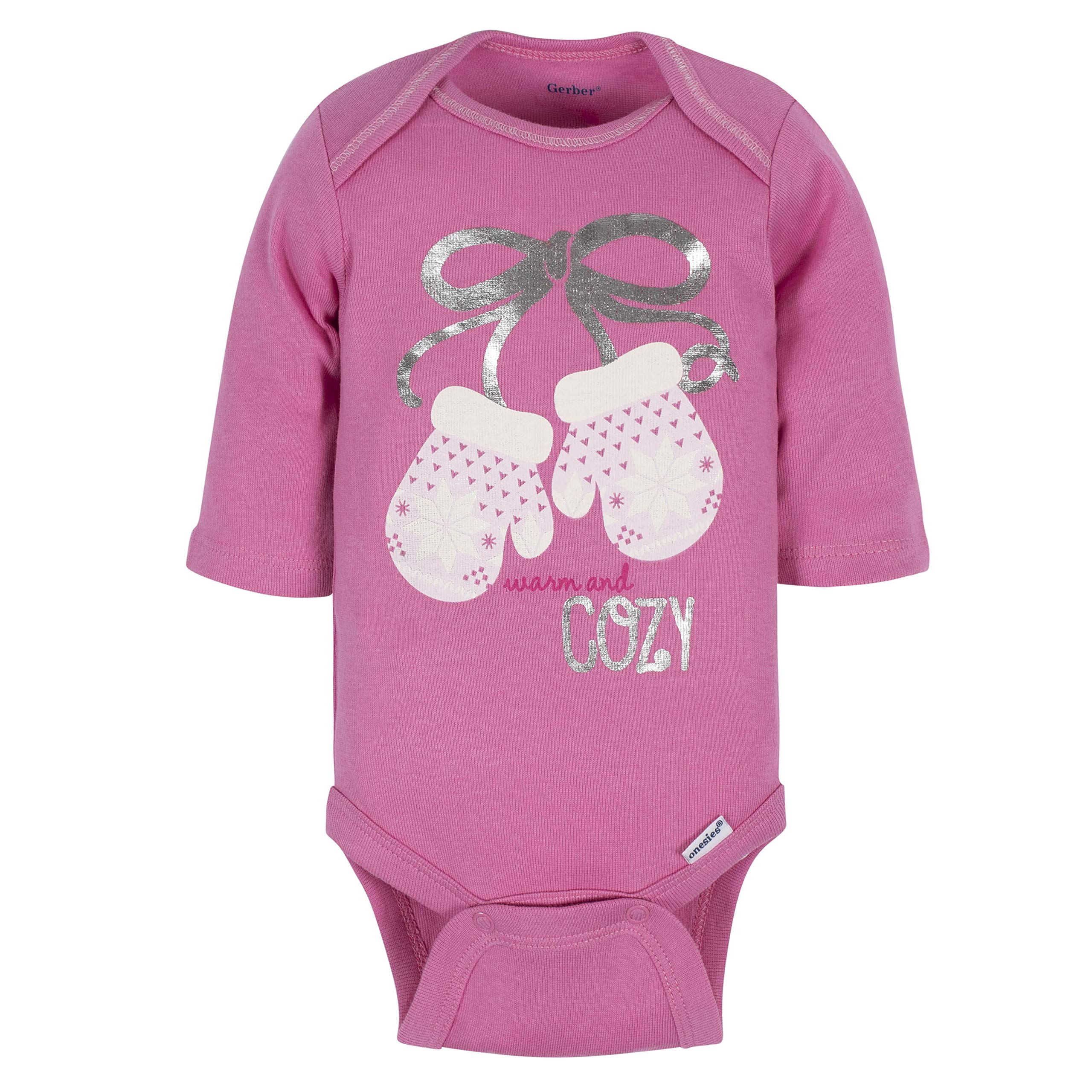 Gerber Baby Girl's 3-Pack Long-Sleeve Onesies Bodysuit, Yellow Dream, 6-9 Months