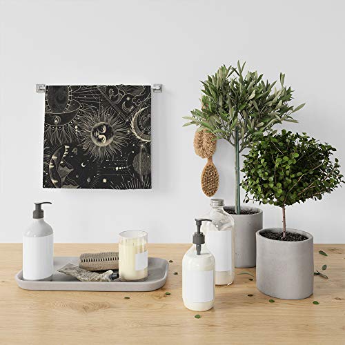 ZHIMI Hand Towel Absorbent Moon Phases Towel Kitchen Fingertip Towel Soft Bath Face Towel 15x30 Inch Wash Cloths Durable for Bathroom Gym Yoga Spa Beach