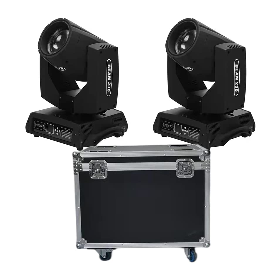 Flightcase for Beam 7R 230W Moving Head Stage Light Roadcase 2Lights in 1Case Sharpy Lamb GOBO Lyre DMX Rainbow Effect Dj Bar Party (2Pcs Flightcases)