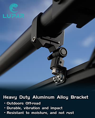 Lupar UTV Chase Lightbars C-Clamp Mounting Bracket Universal Fits 1.75" - 2 Inch Rollcage Bar Mount, Heavy-Duty Aluminum Brackets for Off-Road RZR - 2 Pack