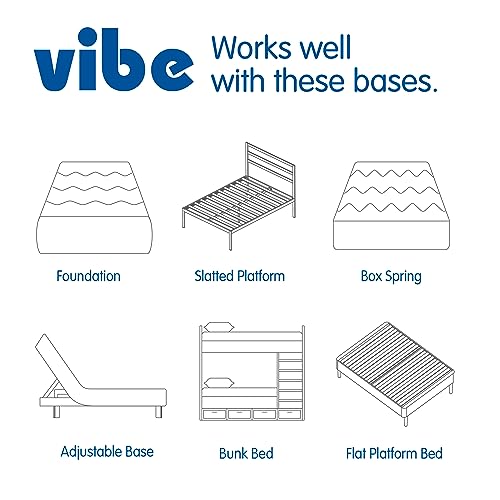 Vibe Gel Memory Foam Mattress, 12-Inch CertiPUR-US Certified Bed-in-a-Box, Queen, White