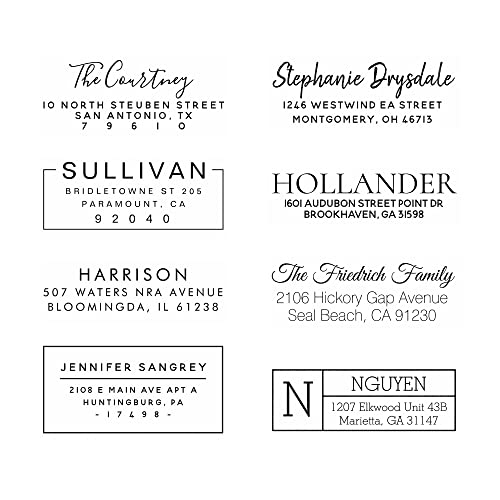 Custom Address Stamp, Custom Return Address Stamp, Choose from The 8 Classic Designs and 15 Ink Color