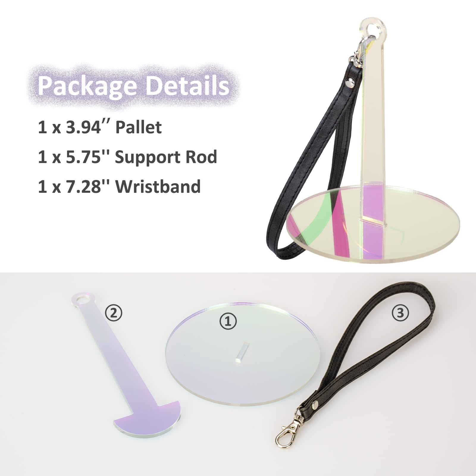 MiiMoo Wrist Yarn Holder - Portable Yarn Holder with Wrist Strap, Yarn Organizer for Knitting & Crocheting, Ideal Gift for Craft Lovers (Iridescent)
