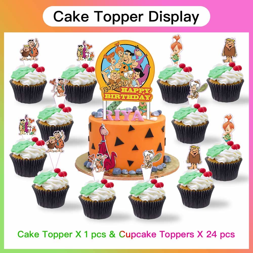 Flintstones Party Supplies Birthday Decorations Plates Balloons Banner Cake Toppers Decorations Decor