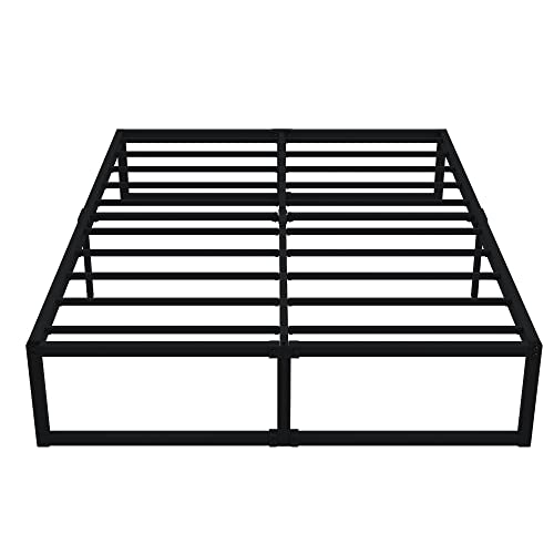 Lutown-Teen 16 Inch California King Bed Frames No Box Spring Needed Heavy Duty Metal Cal King Platform for Mattress Foundation, Noise Free, Easy Assembly, Black