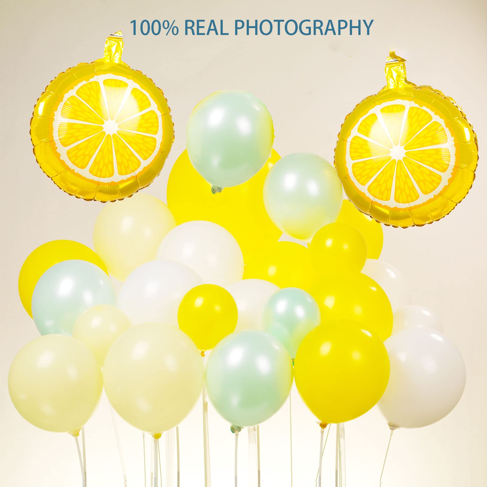 Lemon Baby Shower Decorations Lemonade party main squeeze bridal shower decorations Summer Fruit Party Supplies White Pastel Yellow Balloon Garland Kit