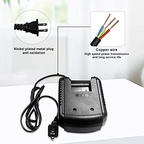 Moccdor Quick Charge Dock for Snow Joe 24V Battery and Sun Joe 24V Battery,for Use in iBAT24 and 24VBAT Series Batteries, with LED Flashing Indicator Lights,Black