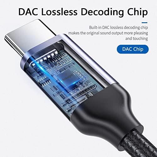 USB c to 3.5mm Audio Adapter, USB c Headphone Adapter USB c dongle Converter for Pixel 5 4 3 2 XL, Samsung Galaxy S21 S20 Ultra S20+ Note 20 10 S10 S9 Plus for iPad Pro