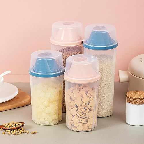 lasenersm 2 Pieces Laundry Detergent Dispenser Washing Powder Container Laundry Soap Dispenser Laundry Powder Detergent Storage Box Rice Container Cereal Container Grain Container(Multicolor, L)