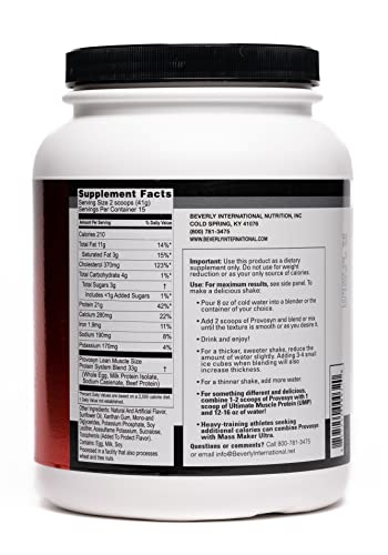 PROVOSYN. The Original Ultra-Premium Whole Egg, Milk (Casein + Whey) and Beef Protein Powder. Fast Muscle Building + Recovery. Perfect for Hard Gainers. Vanilla Flavor, 616 g The Mature Users Protein.