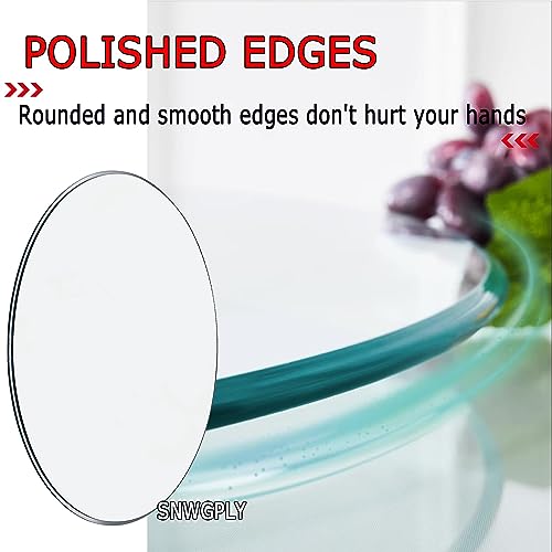 SNWGPLY Tempered Glass Round Table Top, Round Dining Table, Round Glass Table Top Replacement, High Load-Bearing, Safe and Stable, for Conference Tables, Waiting Room Tables