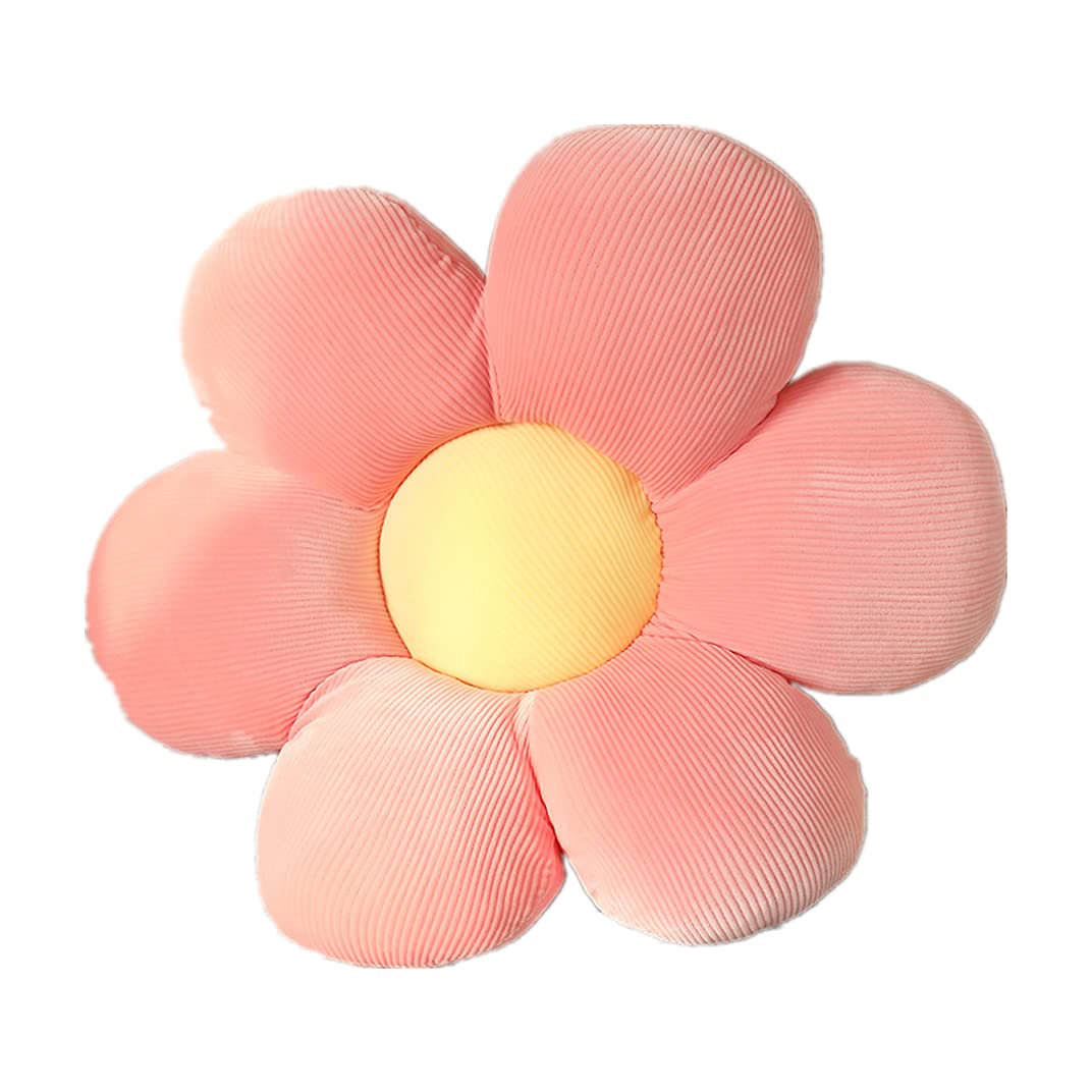 Tykoo Cute Flower Cushion Pillow Sofa Cushion Throw Pillow Indie Room Decor for Teans Tweens Girls Lovely Plush Stuffed Toy for Kids Reading Nook Watching TV Bed Room (Pink Petals,40cm)