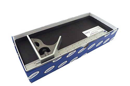 LaSquare 12” SAE Machinist Combination Square, Saddle Square, Stainless Steel Blade with 1/64", 1/32", 1/16" and 1/8" Markings, Hardened Aluminum Head LAS 12SS-12"