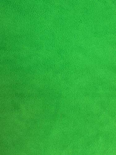 Solid Soft Minky Fabric Hug-Z™ by The Yard DIY Baby Blankets Decor Clothing Snuggle (Kelly Green)