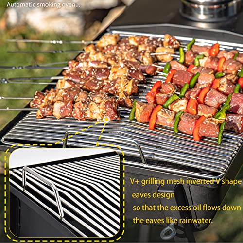 DADHI BBQ Grill Household Charcoal Grill Tool with Offset Smoker Removable Legs,for Patio Backyard Picnic Camping