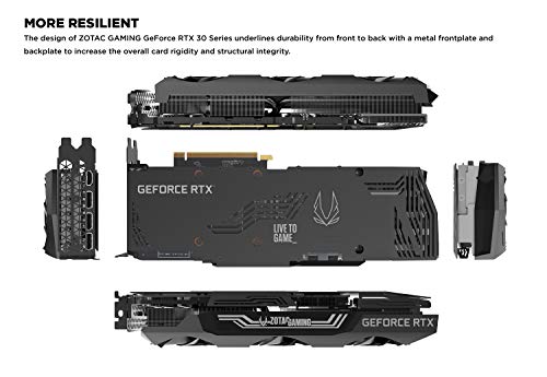 ZOTAC GAMING GeForce RTX 3080 Trinity OC 10GB GDDR6X 320-bit 19 Gbps PCIE 4.0 Graphics Card, IceStorm 2.0 Advanced Cooling, SPECTRA 2.0 RGB Lighting, ZT-A30800J-10P