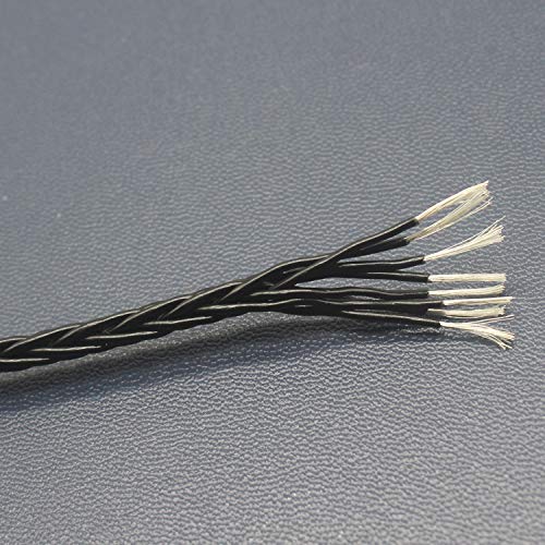 Youkamoo 4.4mm Balanced Headphone Replacement Cable Compatible for Hifiman HE4XX HE-400i 8 Core Braided Silver Plated Headphone Upgrade Cable (Dual 3.5mm Male Version) 4 ft (1.22 m)