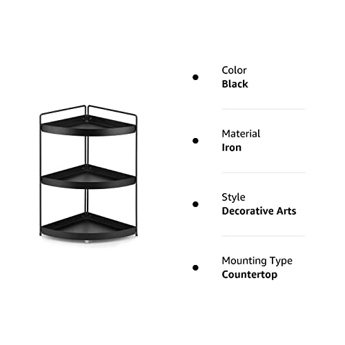 Lvssci Corner Shelf 3 Tier Bathroom Countertop Organizer ,Kitchen Bathroom Countertop Perfume Trays for Dresser Cosmetic Makeup Organization Standing Shelves Space Saving Holder
